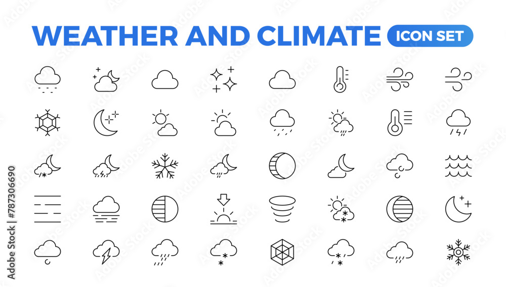 Weather icons. forecast icon set. Clouds logo. , clouds, sunny day ...