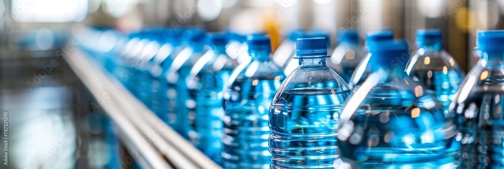 Production of bottled drinking water in hygienic plastic bottle ...