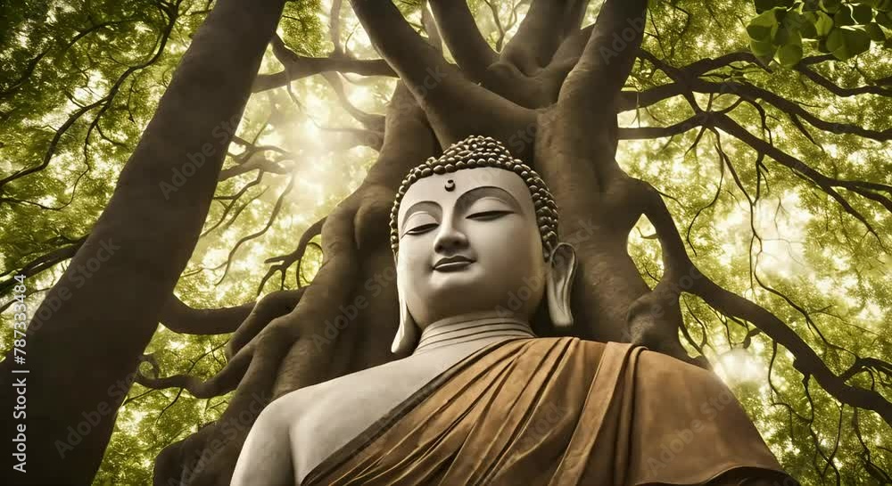 Enlightenment Under the Bodhi Tree: Motion Graphics Depicting ...