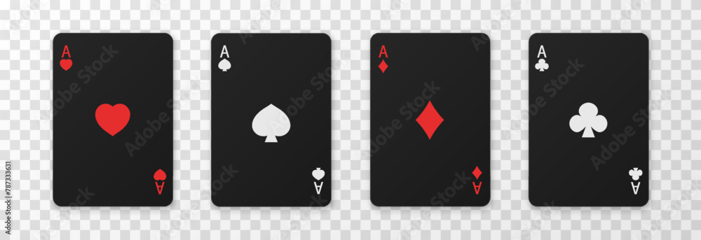 Vector playing cards png. Set of playing cards. Black cards png. Stock ...