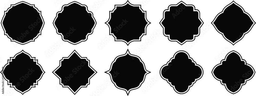 Islamic vector shape of a window or door arch. islamic shape ...