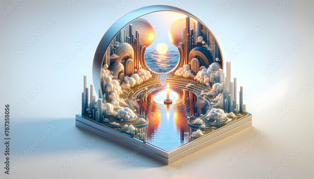 3D Poster or advertising representing Reflections of Faith: A ...