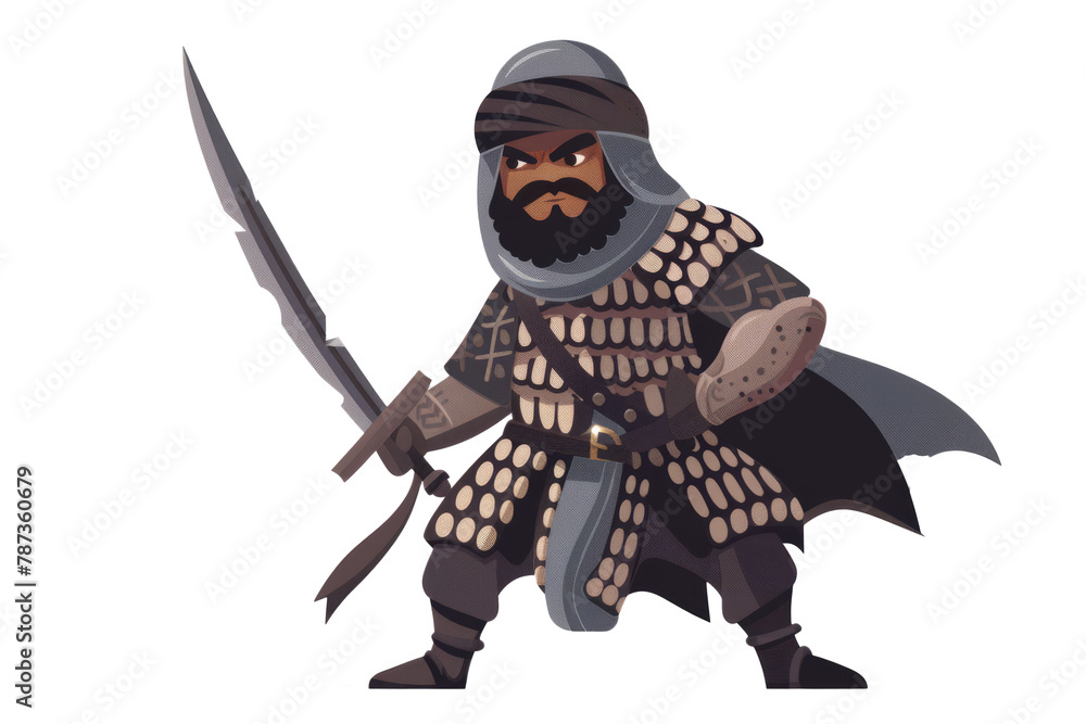 Moorish Knight: A Muslim knight from Al-Andalus, armored in chainmail ...