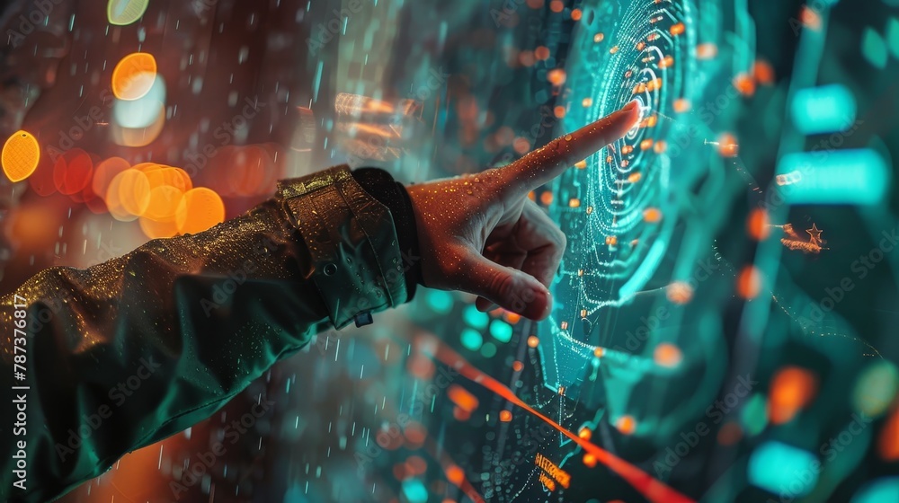 Weather Forecasting: A photo of a meteorologist pointing at a weather ...