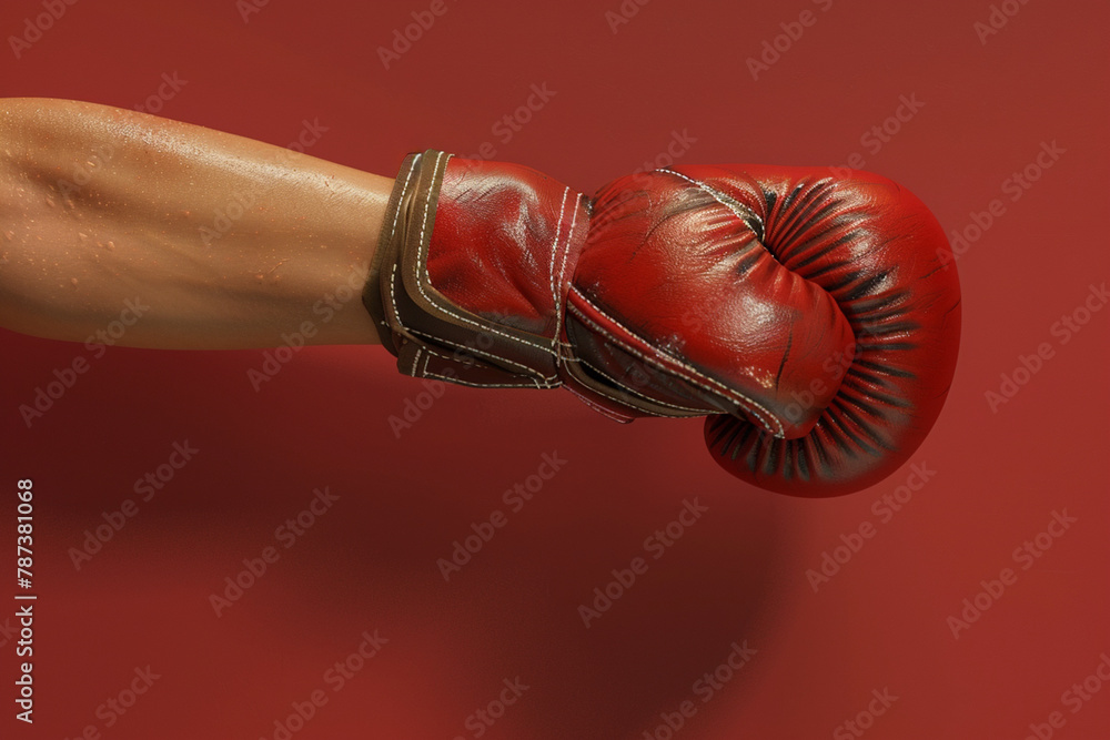 Ready for the Fight: A Female Boxer's Glove-Clad Hand, Empowered Hands ...