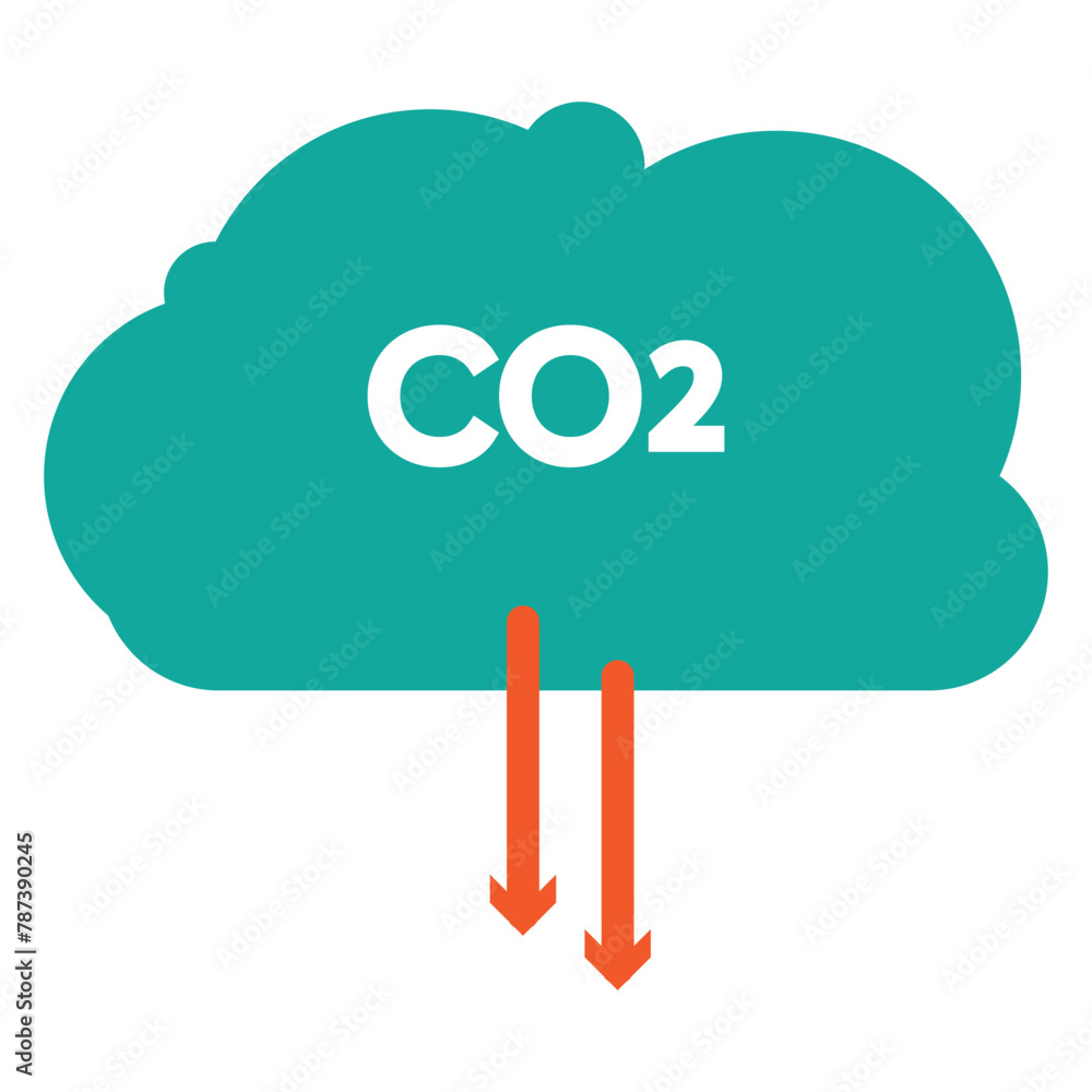 Set of co2 emissions cloud icons. Carbon dioxide, smog pollution ...