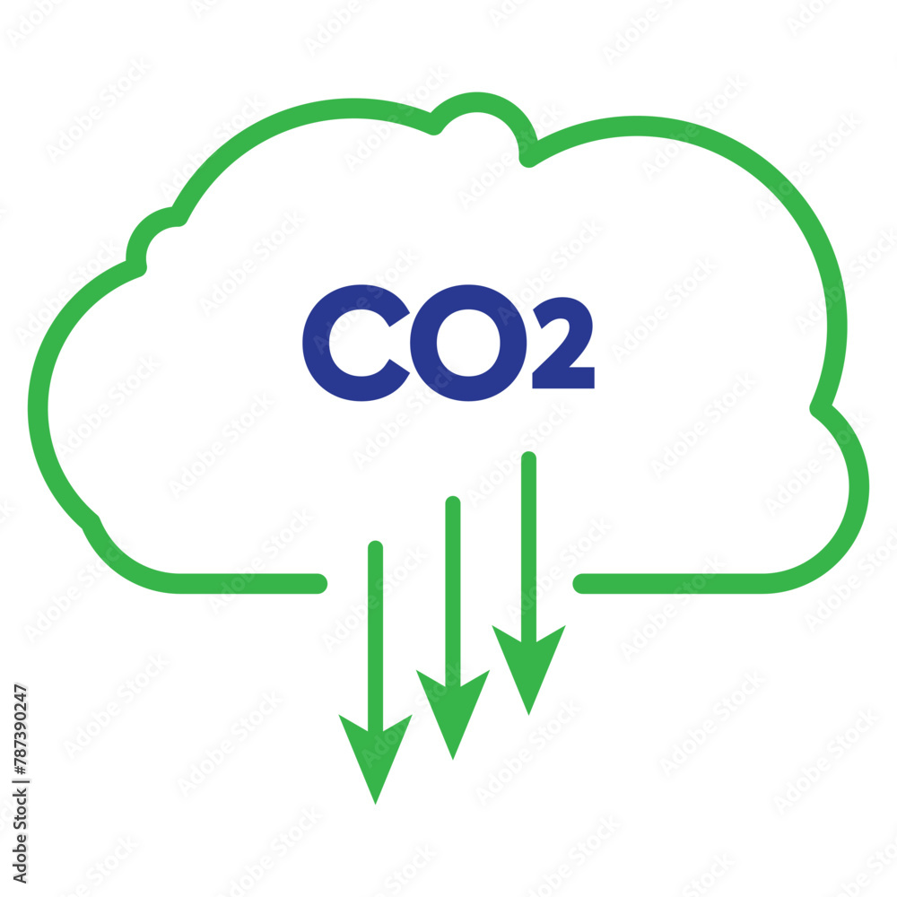 Set of co2 emissions cloud icons. Carbon dioxide, smog pollution ...