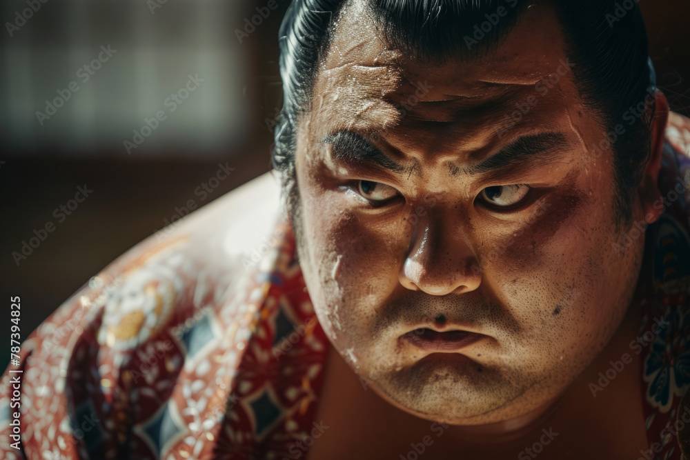 Traditional Sumo wrestling match taking place in Sumo Arena Stock Photo ...