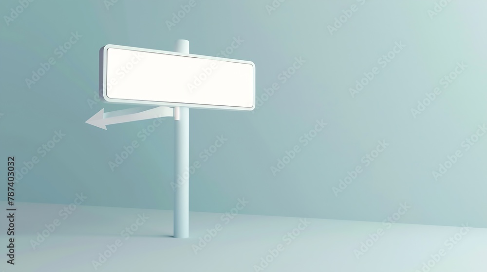 Modern blank signage sign design mockup isolated for the design of ...