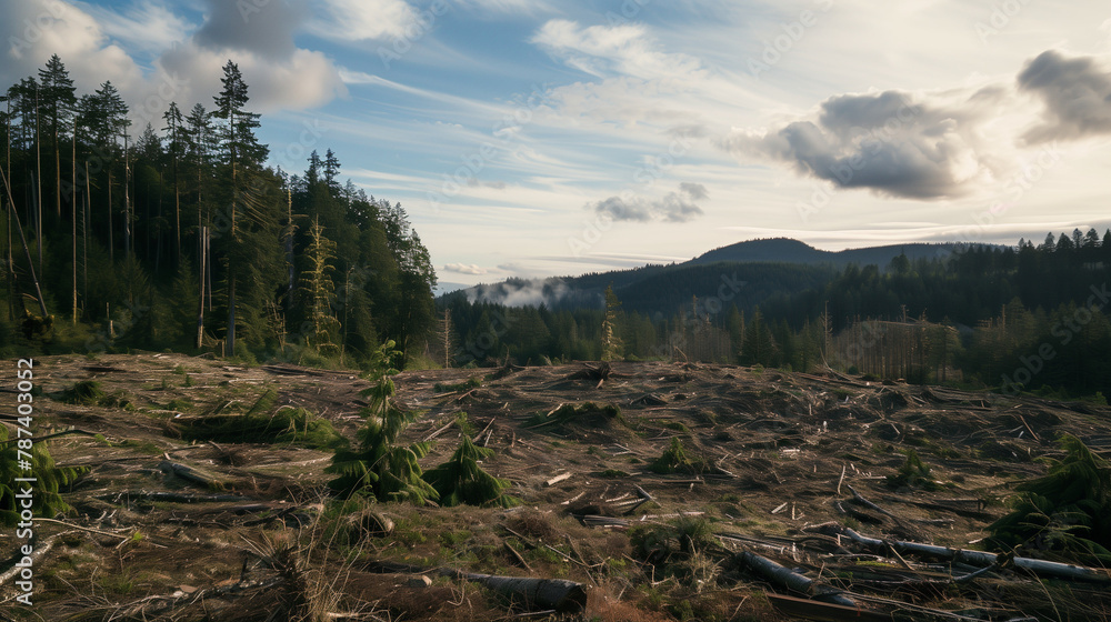 Photos show the devastation of deforestation, with cleared forests ...