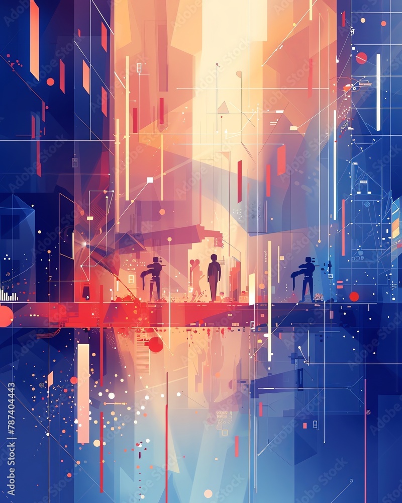 Immerse the audience in a pixel art animation showcasing a worms-eye ...