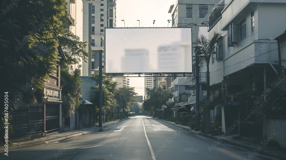 blank advertising billboard at city Mock up Poster media template Ads ...
