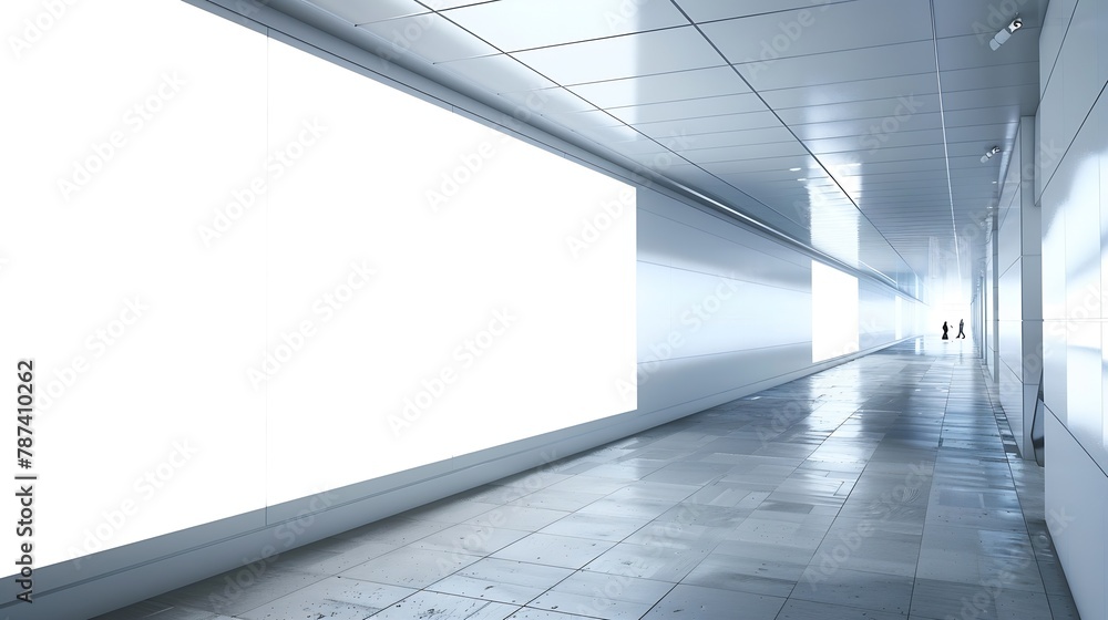 OOH Extrreme Horizontal blank advertising billboard poster template ...