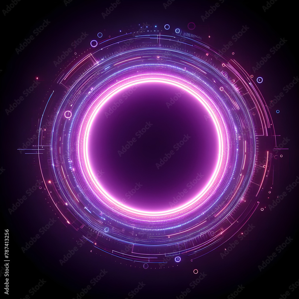Generative AI circle, sci-fi, streak, beauty, ray, flash, whirlpool ...
