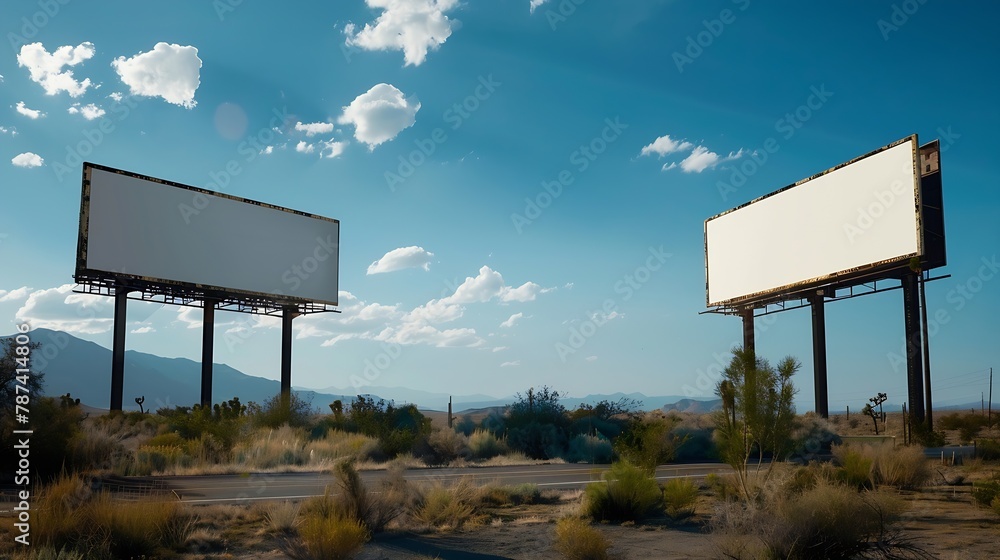 Big billboard double Two billboards side by side : Generative AI Stock ...