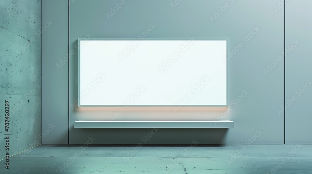 Light box display with white blank space for advertisement Subway ...
