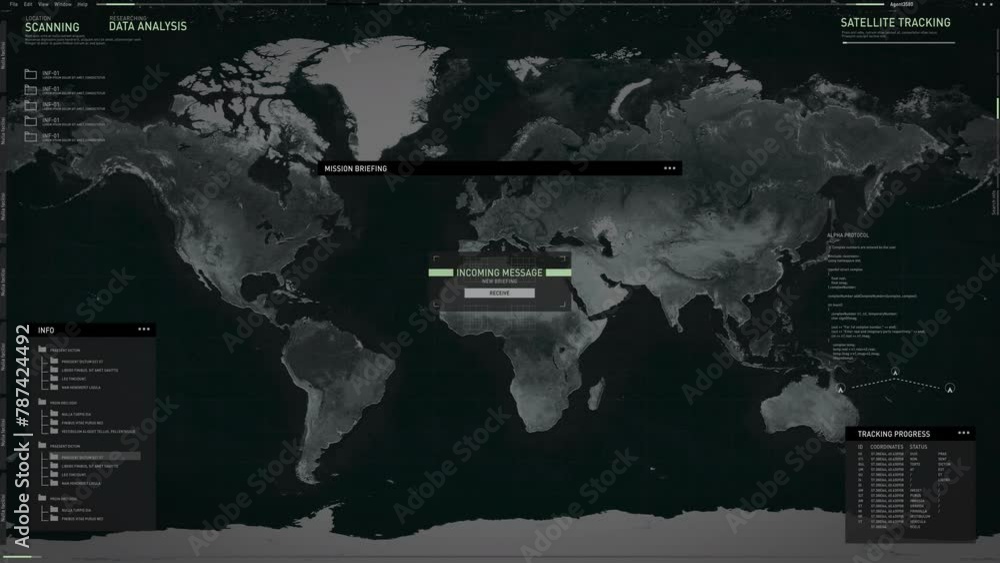 Earth Planet Map Tracking Future Technology Used By Agents For Spy ...