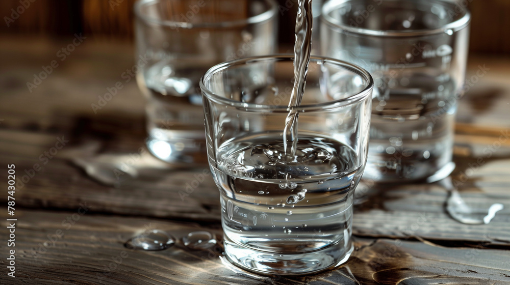 Tableside Refreshment, Glass of Water Waiting to Quench Thirst ...