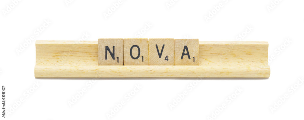 concept of popular newborn baby girl first name of NOVA made with ...
