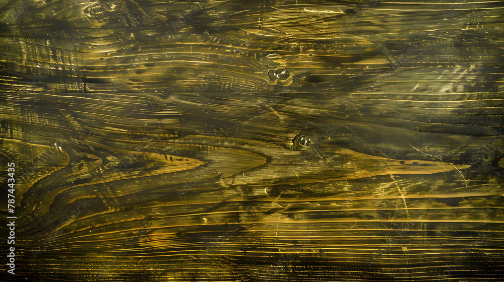 Distressed olive drab stained wood texture with dynamic grain lines ...