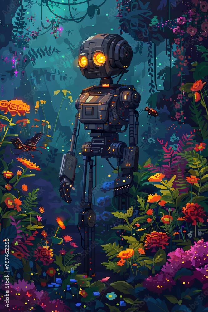 Ilustracja Stock: Design a mesmerizing pixel art illustration featuring ... Ilustracja Stock: Design a mesmerizing pixel art illustration featuring ...