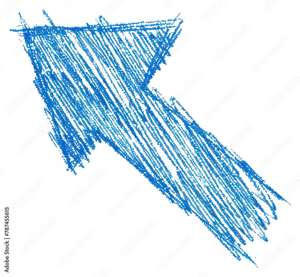 PNG Blue arrow symbol that has the appearance of hand drawing ...