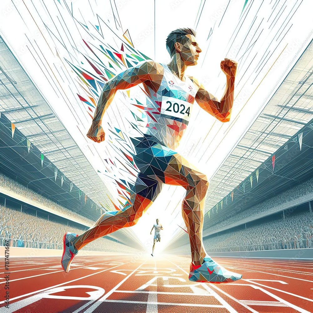 Summer Olympics banner depicting various sports. Paris 2024 ...