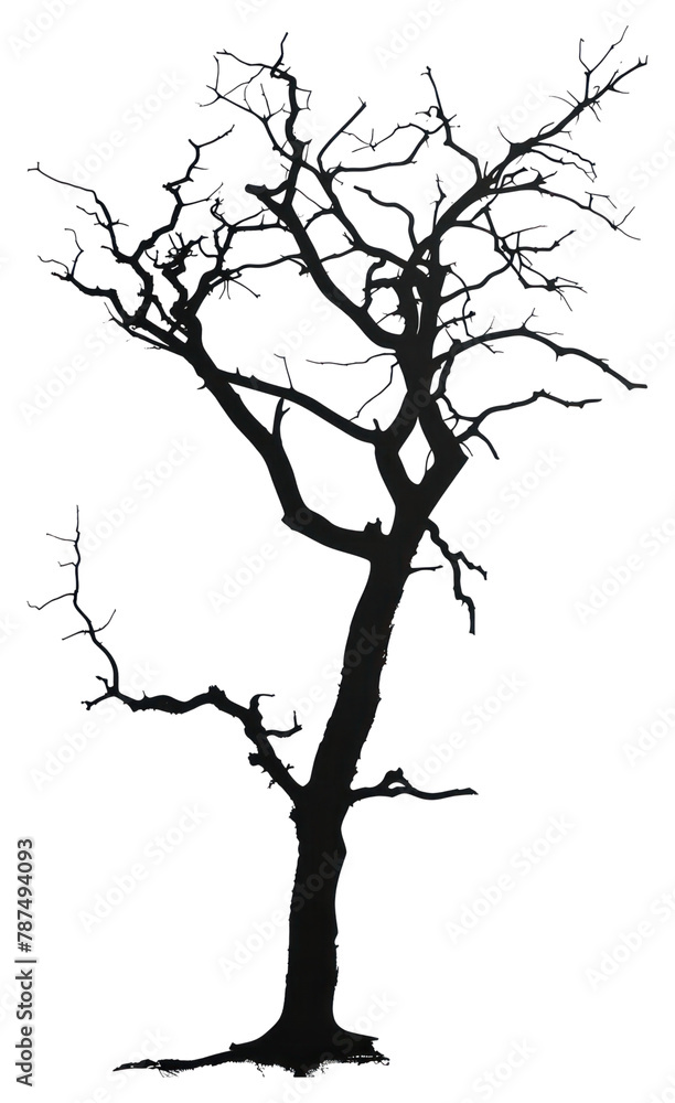 PNG Dead tree silhouette clip art drawing sketch plant. Stock ...