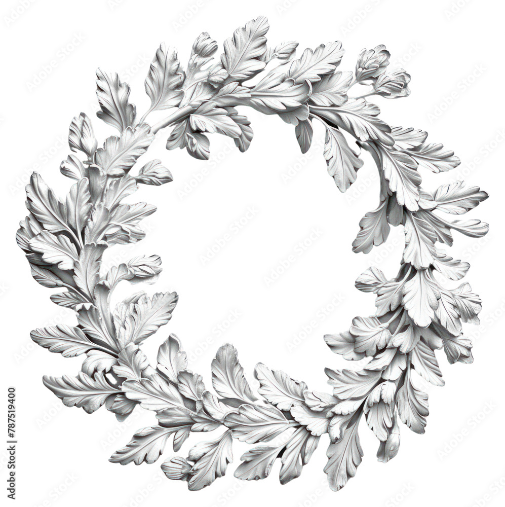 PNG Bas-relief a renaissance wreath sculpture texture white white ...