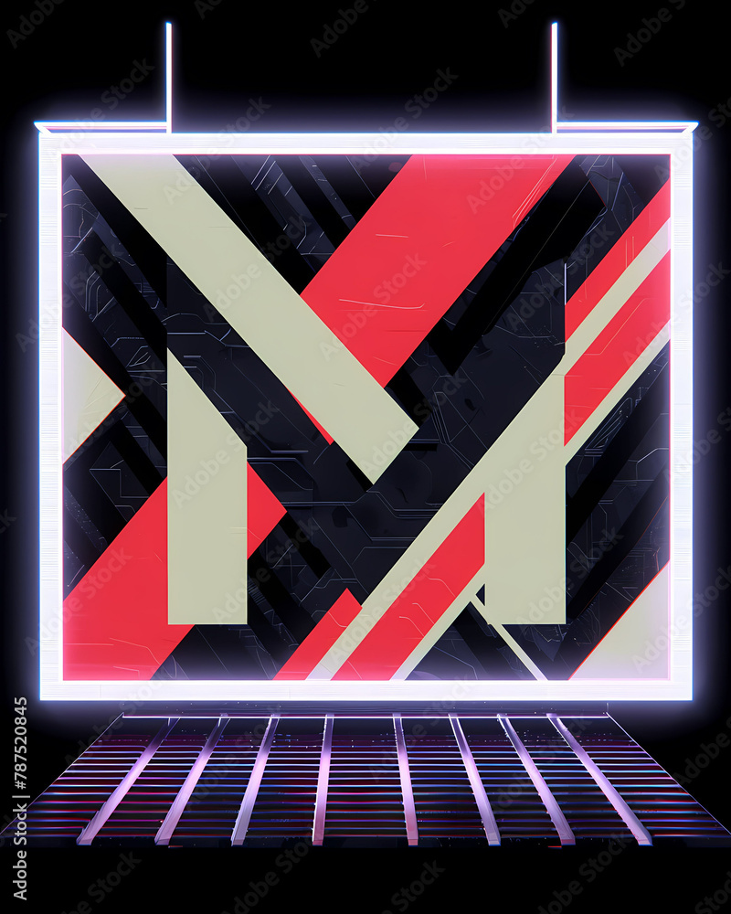 Dynamic Animated Gifs: Vibrant Puzzle-Like Stencil stripes and M ...