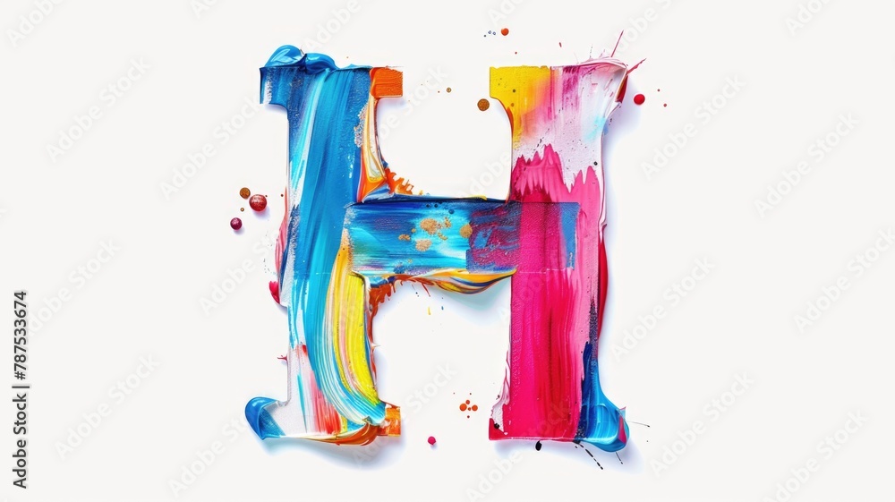 Bright and educational letter H, poster for children, each letter ...