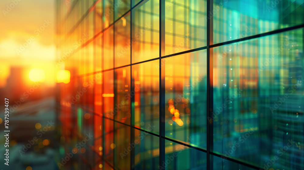 Glass window reflections, empty corporate office background, abstract ...