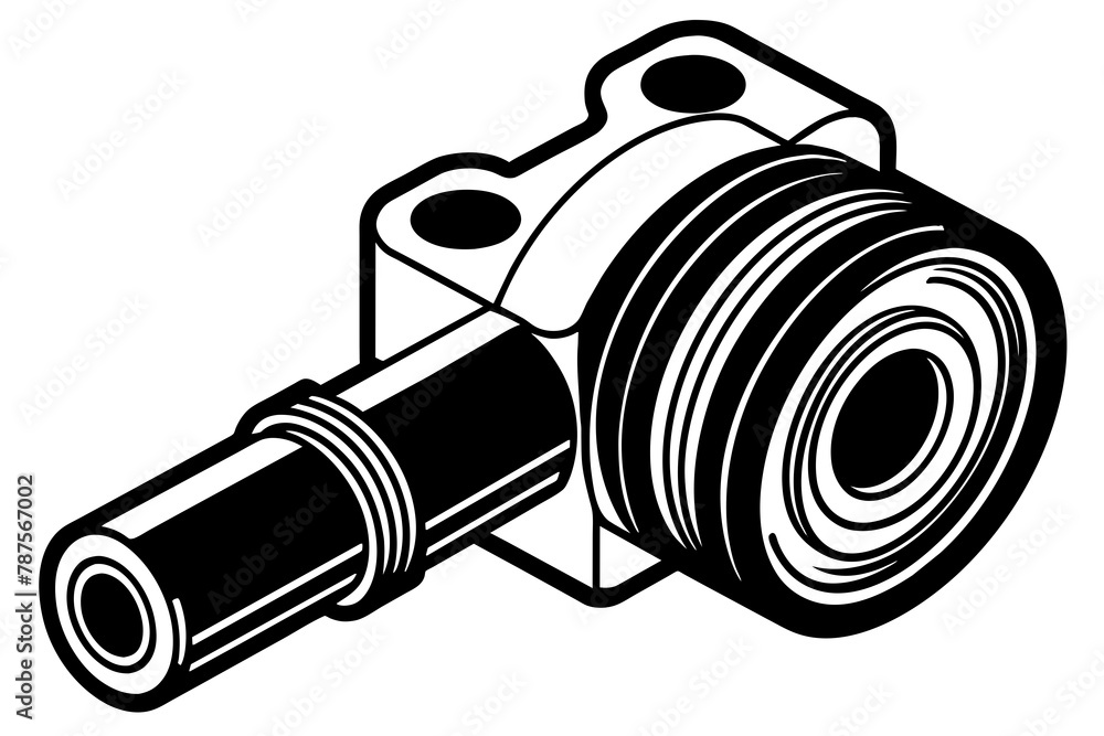 coolant temperature sensor vector silhouette illustration Stock Vector ...