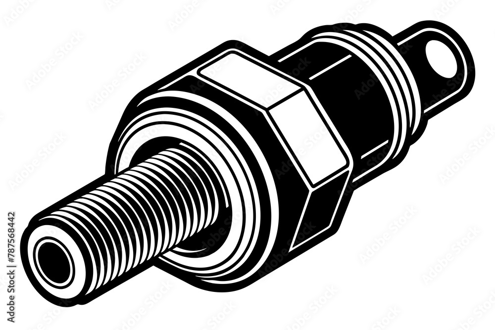 oil pressure sensor vector silhouette illustration Stock Vector | Adobe ...