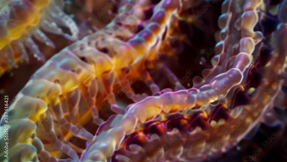 An intricate view of the internal structure of a nematode with its ...