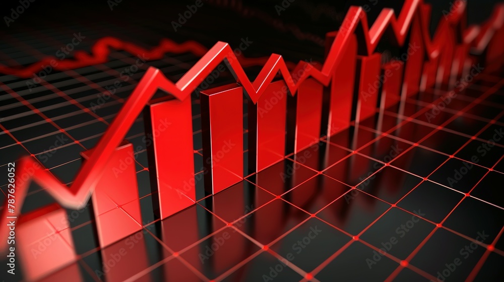 Economical stock market graph,illustration of fnancial business chart ...