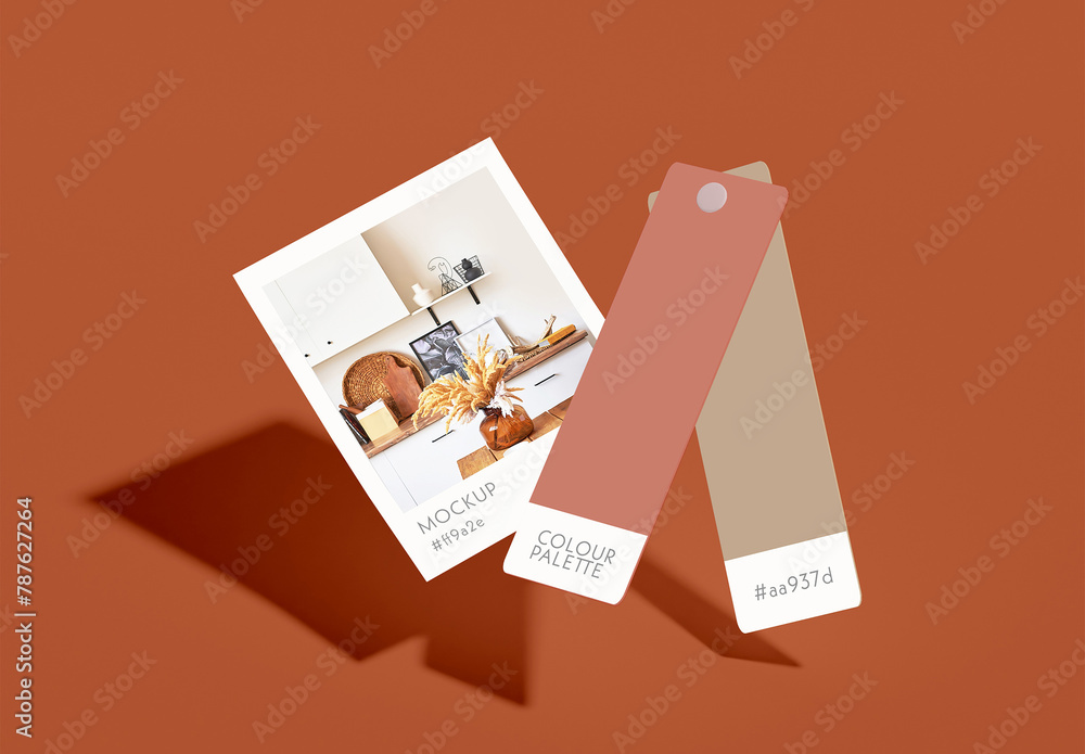 Color Palette Cards Mockup Stock Template | Adobe Stock