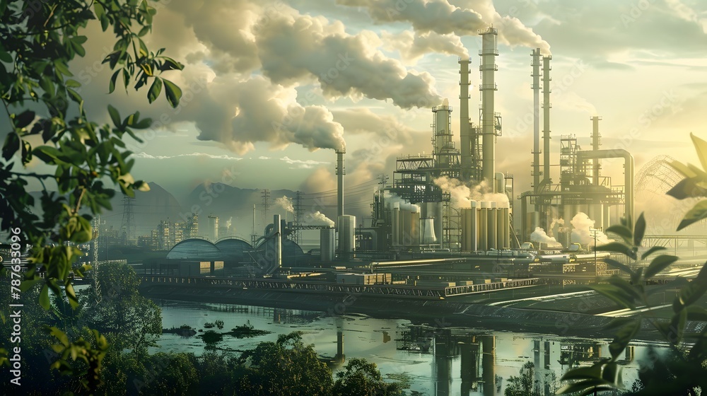 A carbon capture and storage CCS facility capturing CO2 emissions from ...