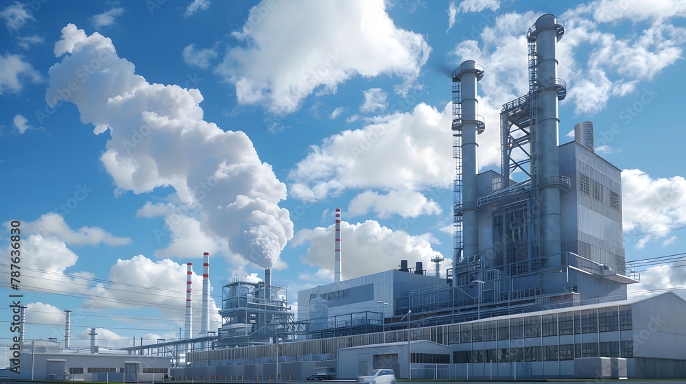 A carbon capture and storage CCS facility capturing CO2 emissions from ...