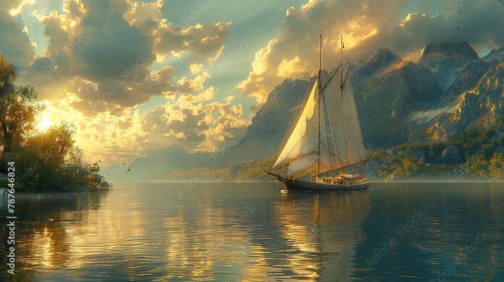 Sailboat, sailing, yacht, vessel, sail, mast, rigging, hull, keel ...