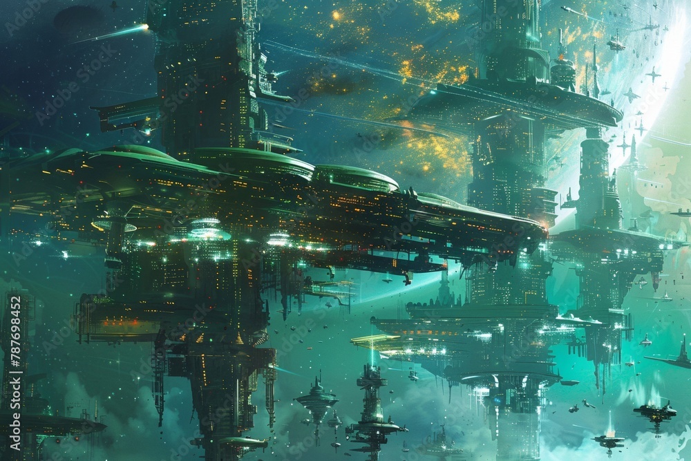 A spacefaring civilization, with interstellar ships exploring the ...
