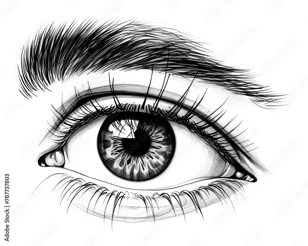 PNG A minimal eye sketch drawing line. Stock Photo | Adobe Stock