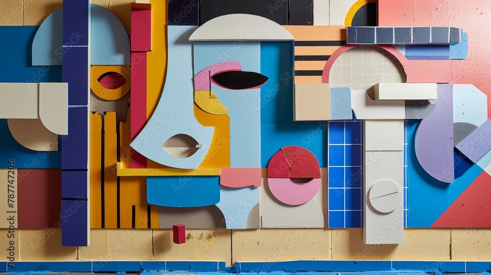 Humorous bathroom signs reimagined as abstract art, with layers of ...