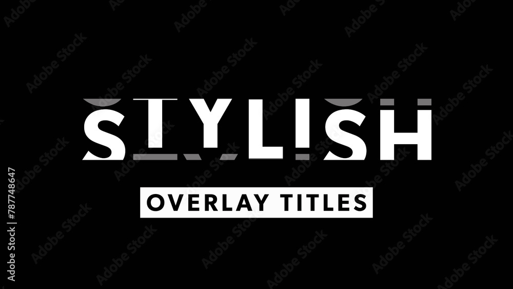 Simple 2 Color Revolving Text Overlay Titles Stock Template | Adobe Stock