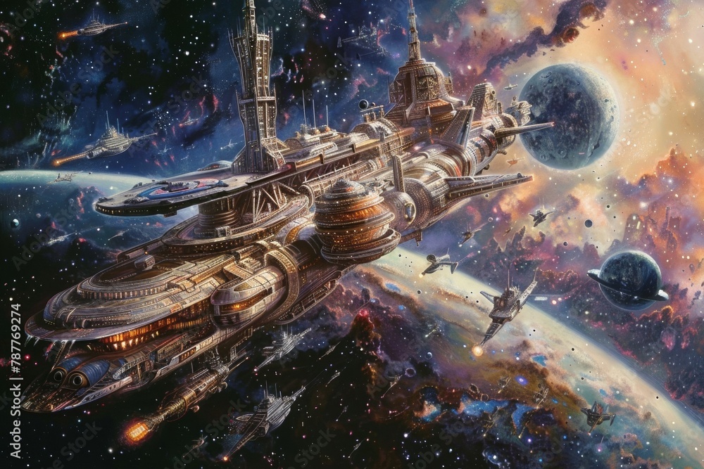 A spacefaring civilization, with interstellar ships exploring the ...