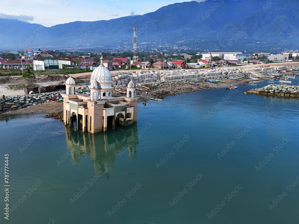 The arqam Baburahman Mosque in Palu Bay, Palu City, Central Sulawesi ...