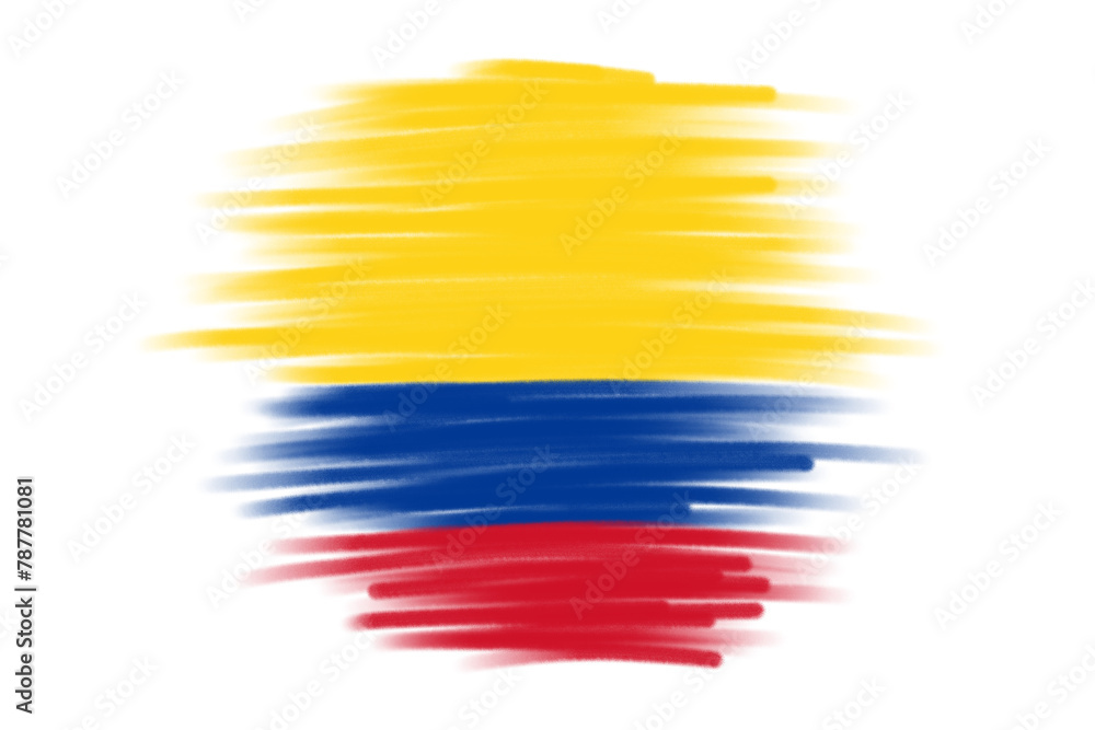 brush flag Colombia transparent background, colombia brush watercolour ...