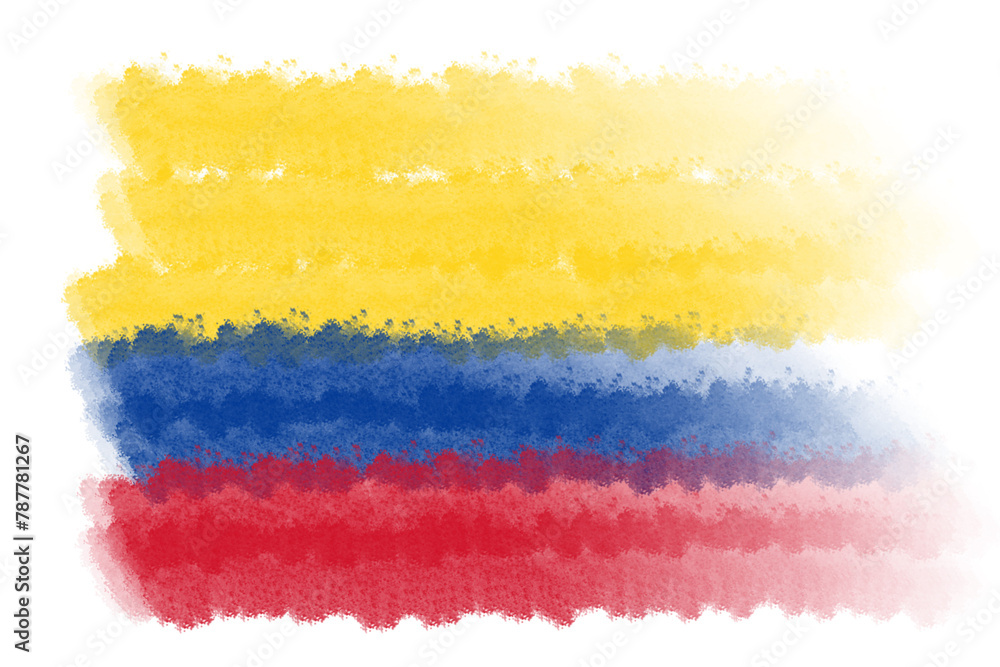 brush flag Colombia transparent background, colombia brush watercolour ...