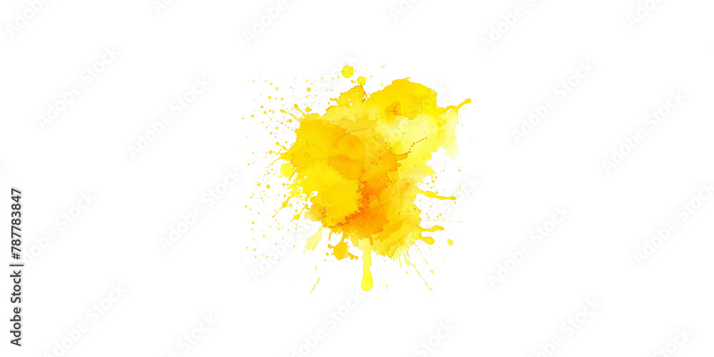 Watercolor yellow splash background vector illustration isolated on ...