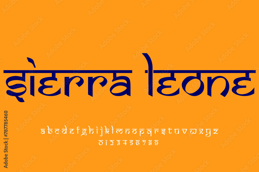 country sierra leone text design. Indian style Latin font design ...